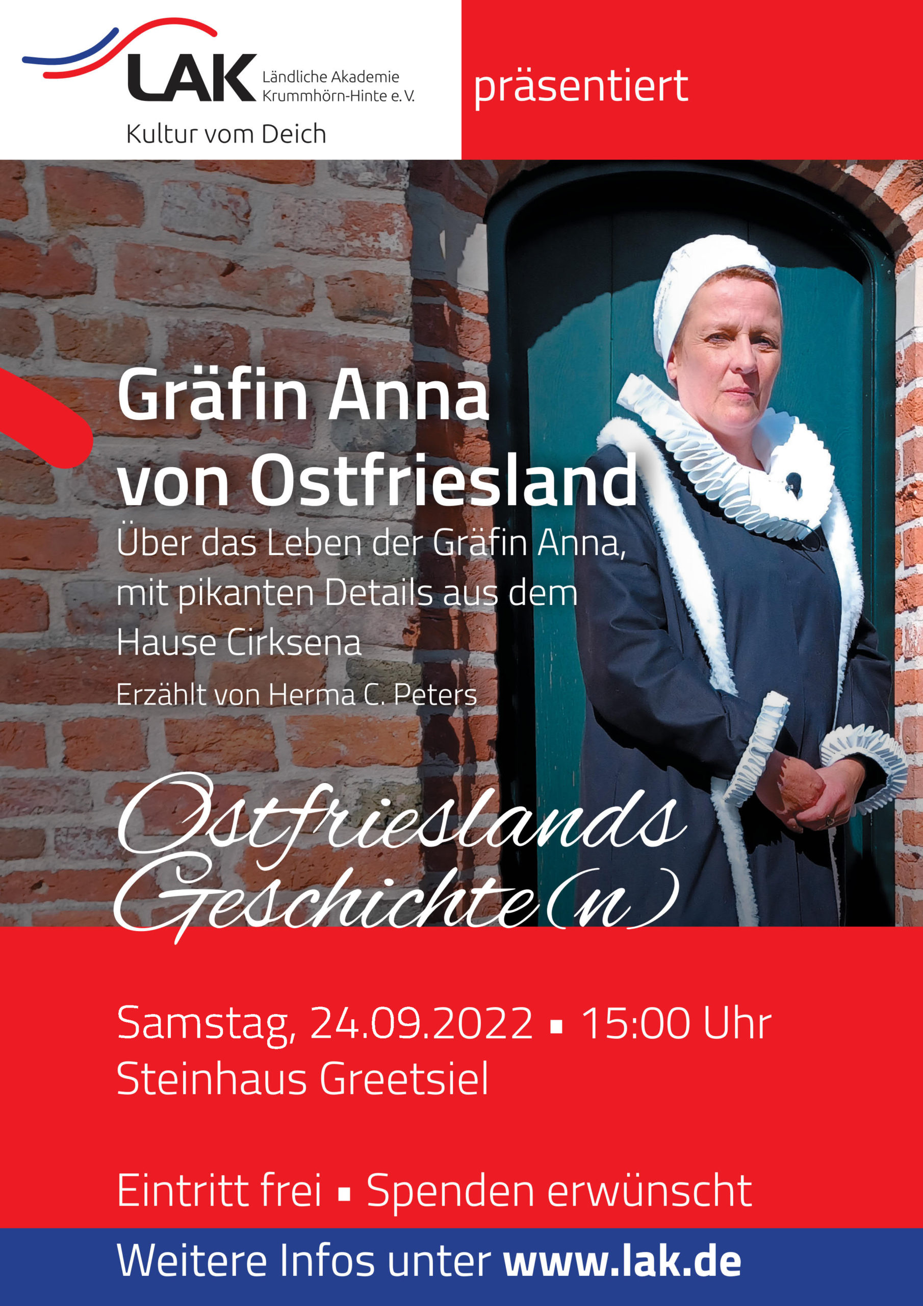 Gräfin Anna von Ostfriesland - Kultur vom Deich
